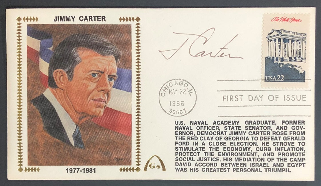 Jimmy Carter Autographed Presidential Set First Day of Issue Gateway S ...