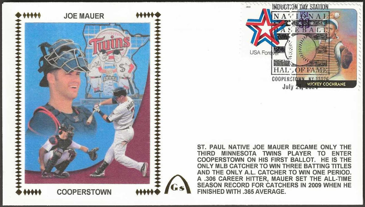 Joe Mauer Autographed Hall Of Fame Gateway Stamp Cachet Envelope Cover ...