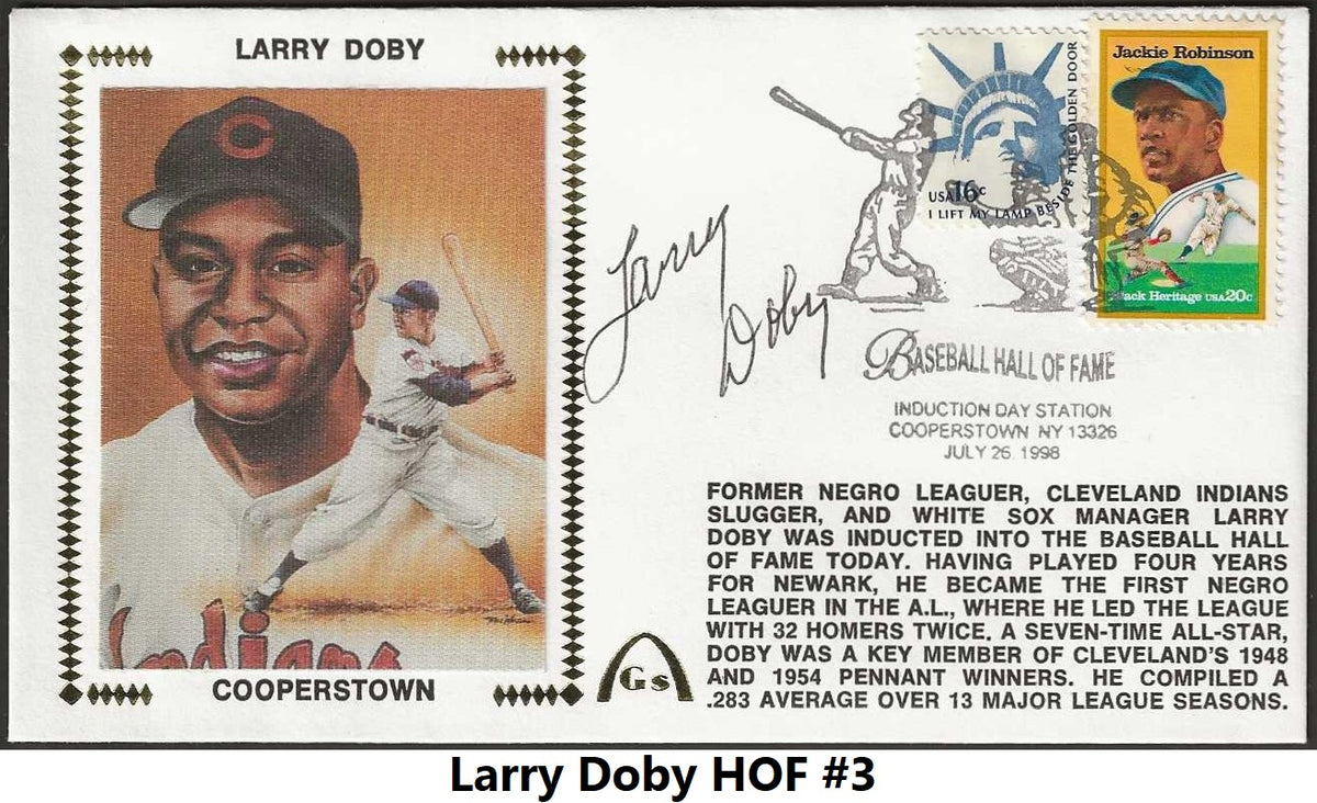 Larry Doby Autographed Hall Of Fame Gateway Stamp Cachet Commemorative ...