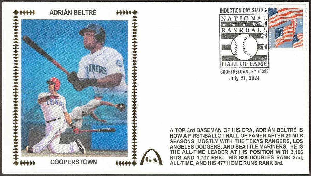 Adrian Beltre Autographed Hall Of Fame Gateway Stamp Cachet Envelope C ...