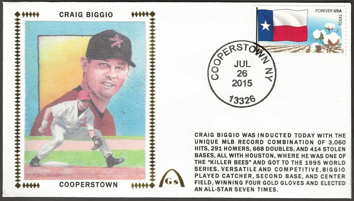 Craig Biggio Autographed Hall Of Fame Gateway Stamp Envelope - Houston ...