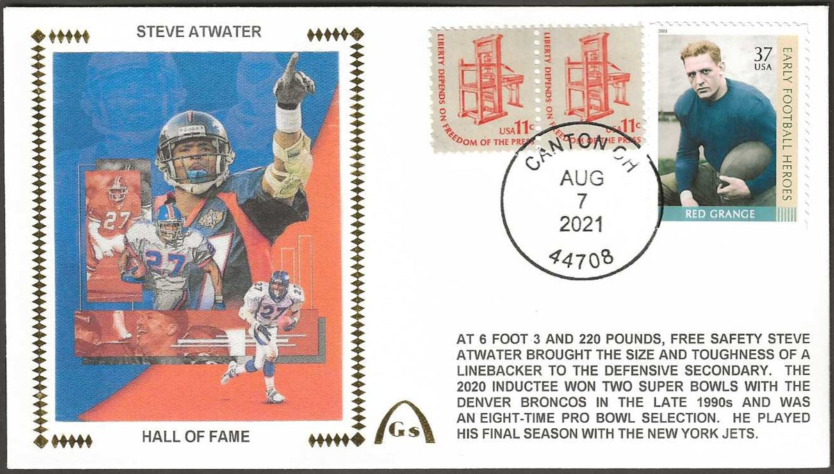 Steve Atwater Unsigned Hall Of Fame Gateway Stamp Cachet Envelope Cove ...