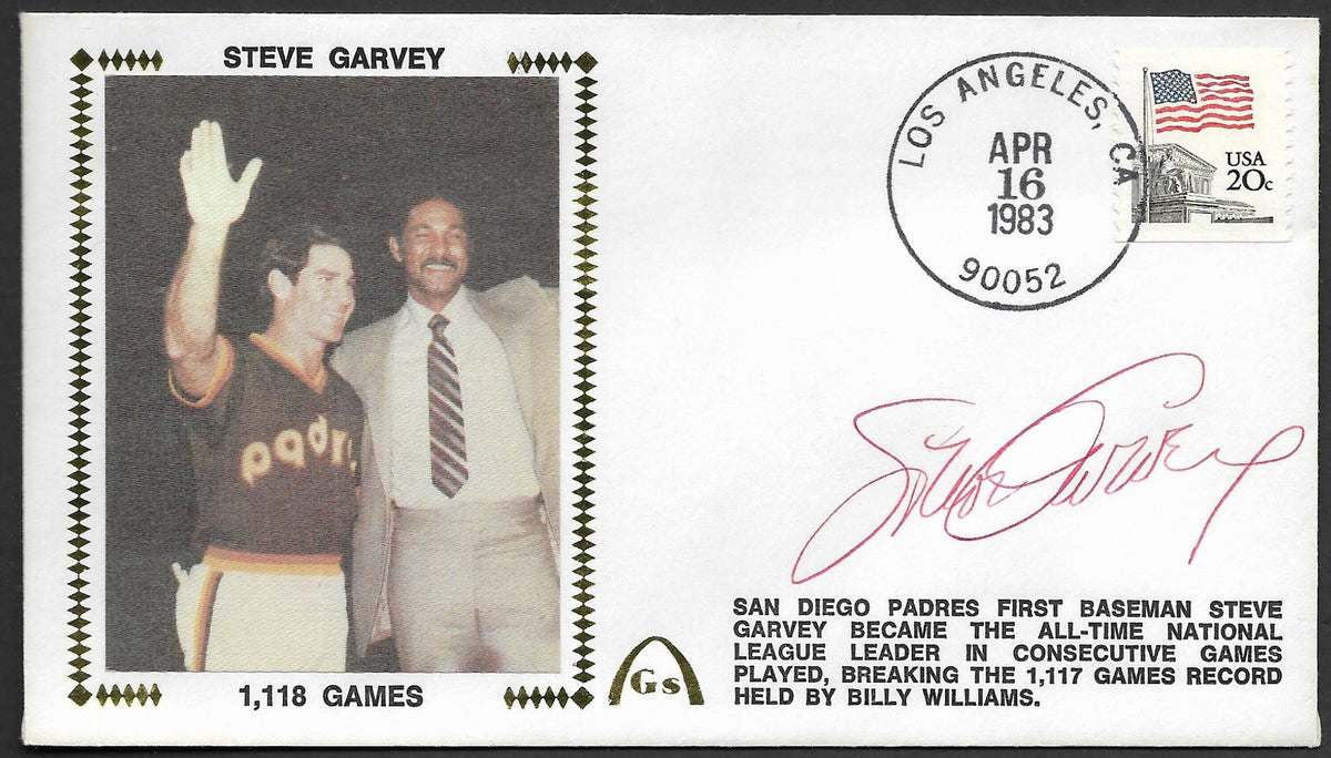 Steve Garvey Autographed National League Consecutive Games Record Gate ...