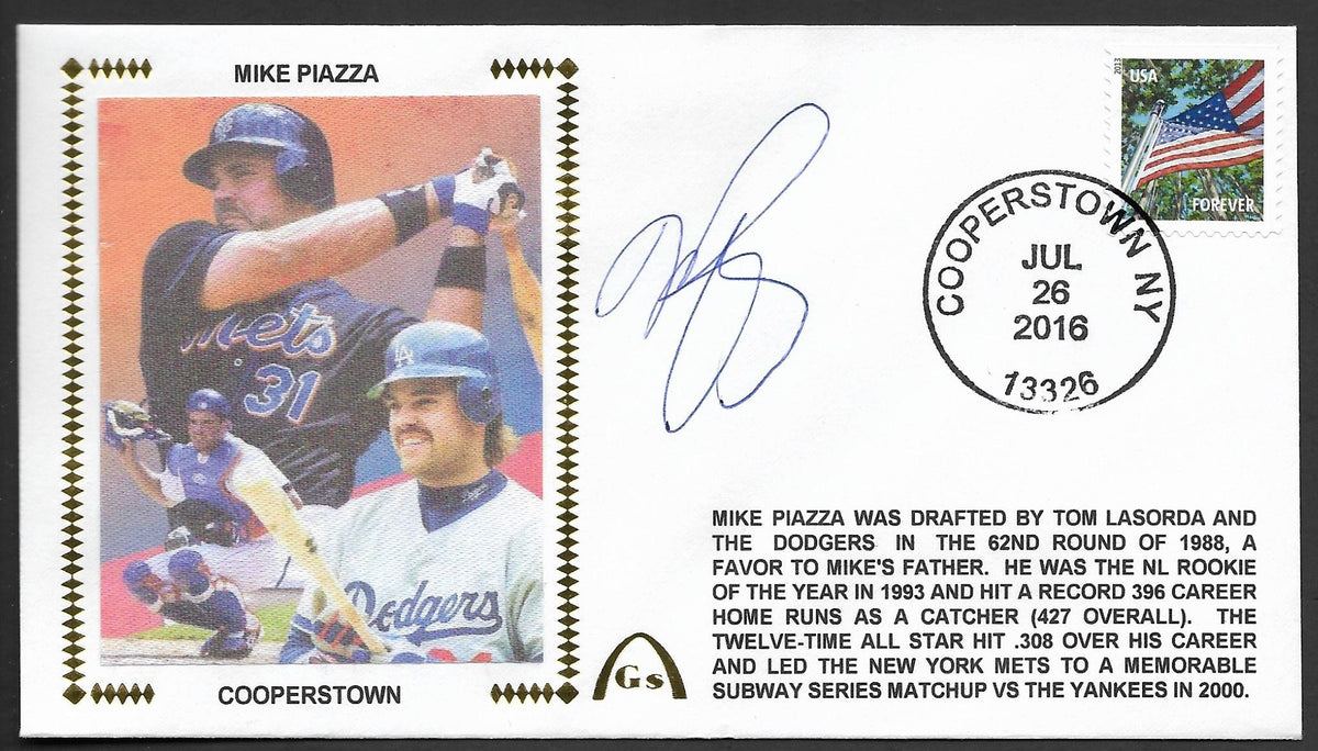 Mike Piazza Un-Signed Hall Of Fame Gateway Stamp Cachet Envelope ...