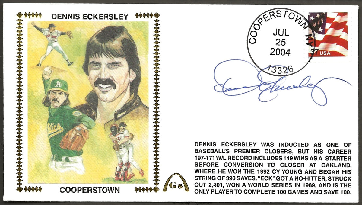 Dennis Eckersley Autographed Hall Of Fame Gateway Stamp Cachet Envelop ...