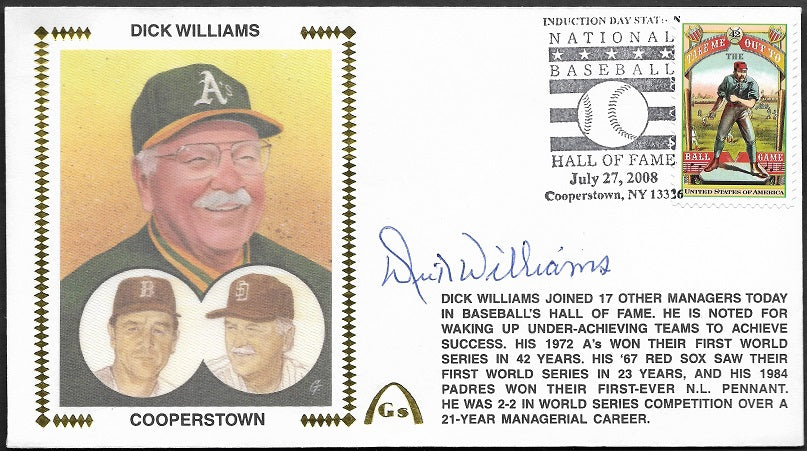 Dick Williams Autographed Hall Of Fame Gateway Stamp Commemorative Cac ...