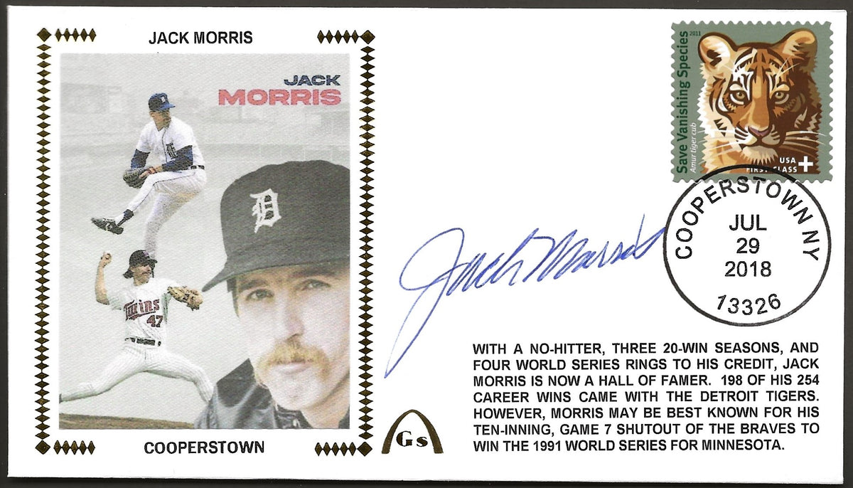 Jack Morris Autographed Hall Of Fame Gateway Stamp Cachet Envelope - D ...