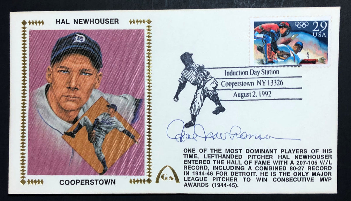 Hal Newhouser Autographed HOF Hall Of Fame Gateway Stamp Cachet Envelo ...