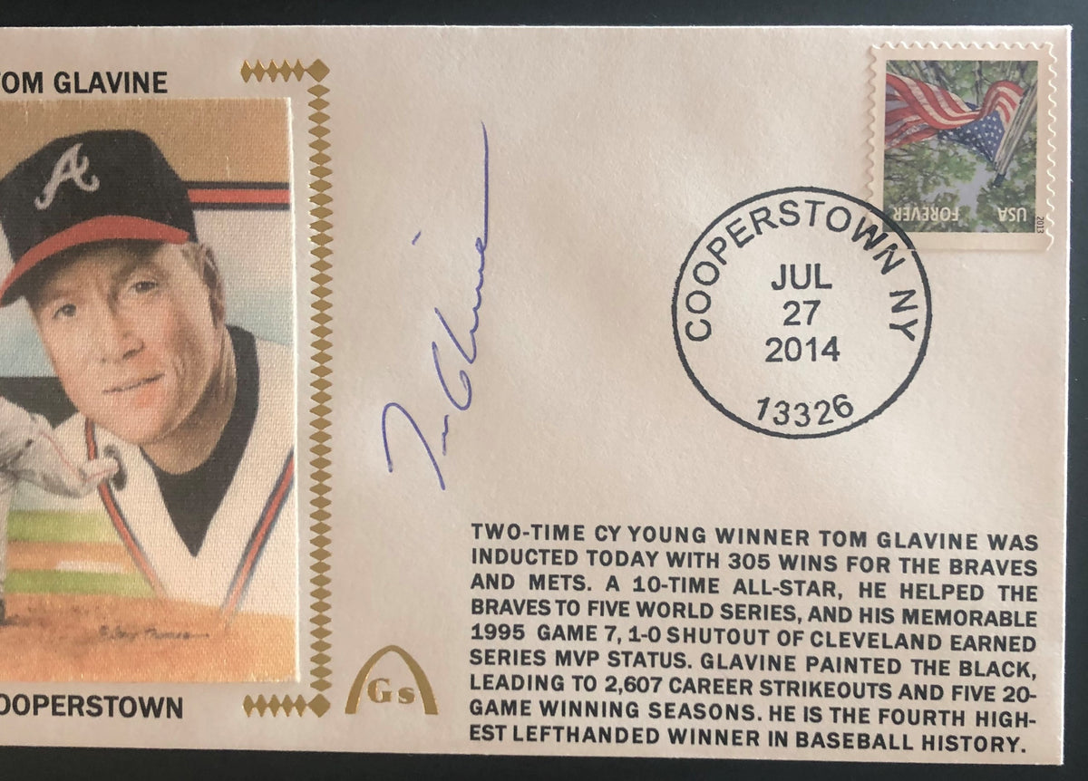 Tom Glavine DINGED Hall Of Fame Autographed Gateway Stamp Envelope - A ...