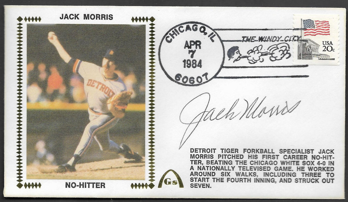 Jack Morris Autographed No Hitter Gateway Stamp Cachet Commemorative E ...