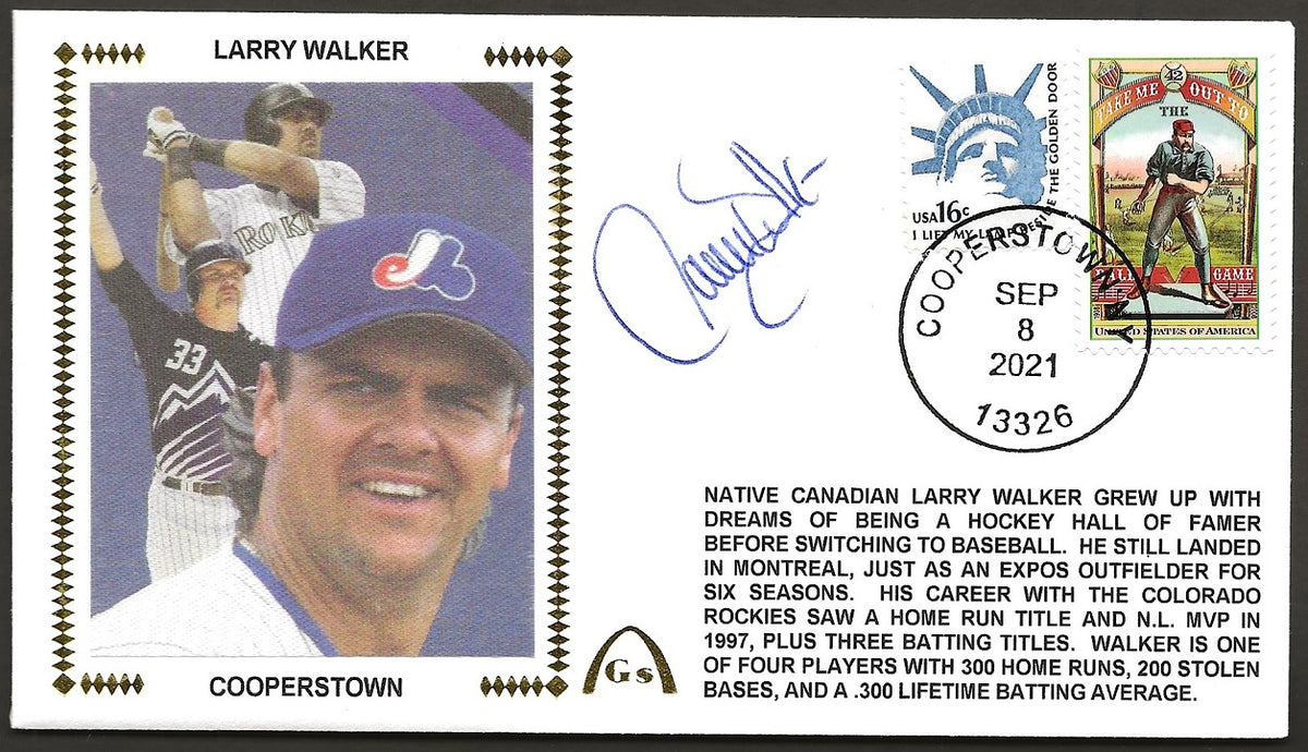 Larry Walker Autographed Hall Of Fame Gateway Stamp Cachet Envelope ...