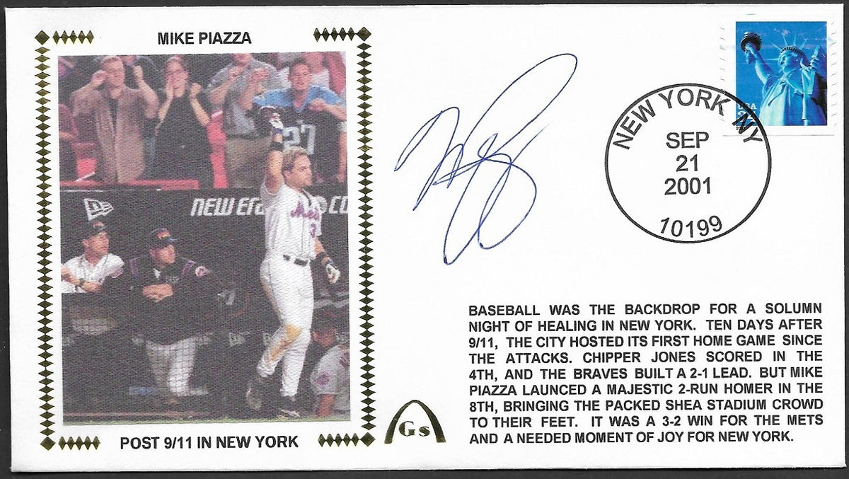Mike Piazza Autographed Post 9/11 In New York Gateway Stamp Envelope ...