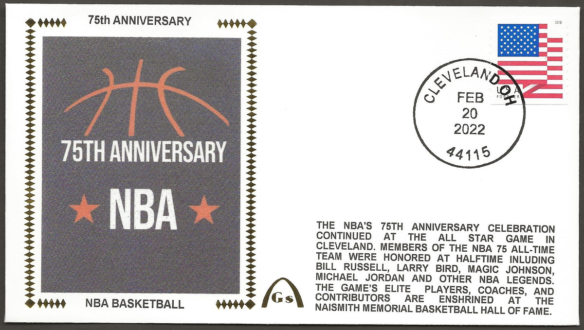 NBA 75th Anniversary UN-Signed Gateway Stamp Envelope – GatewayStamp.com
