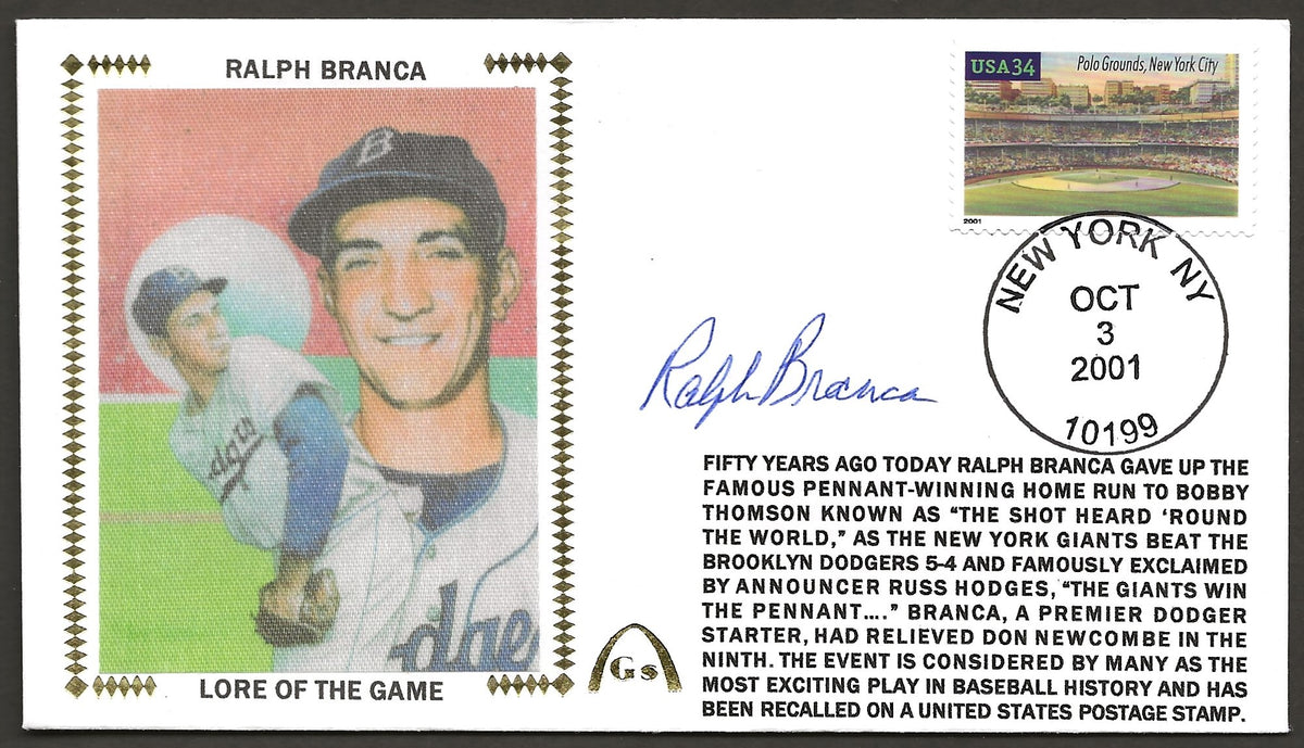 Ralph Branca Autographed Bobby Thomson Home Run 50th Anniversary Gatew ...
