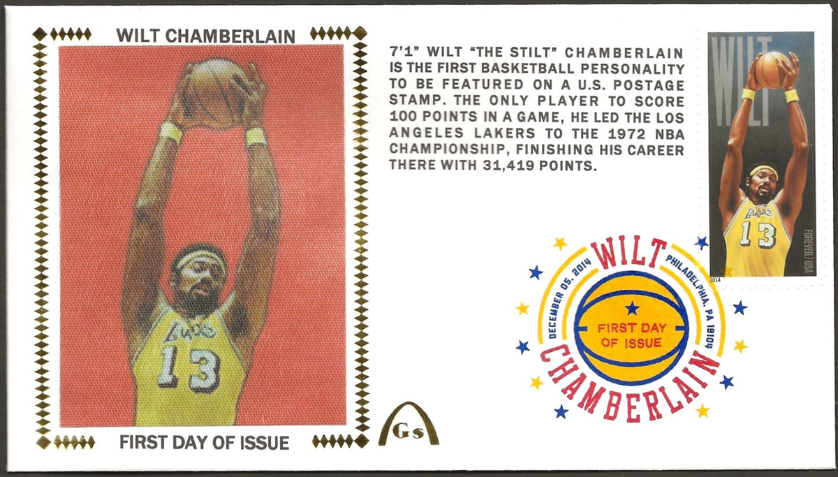 Wilt Chamberlain First Day Of Issue UN-Signed Hall Of Fame Gateway Sta ...
