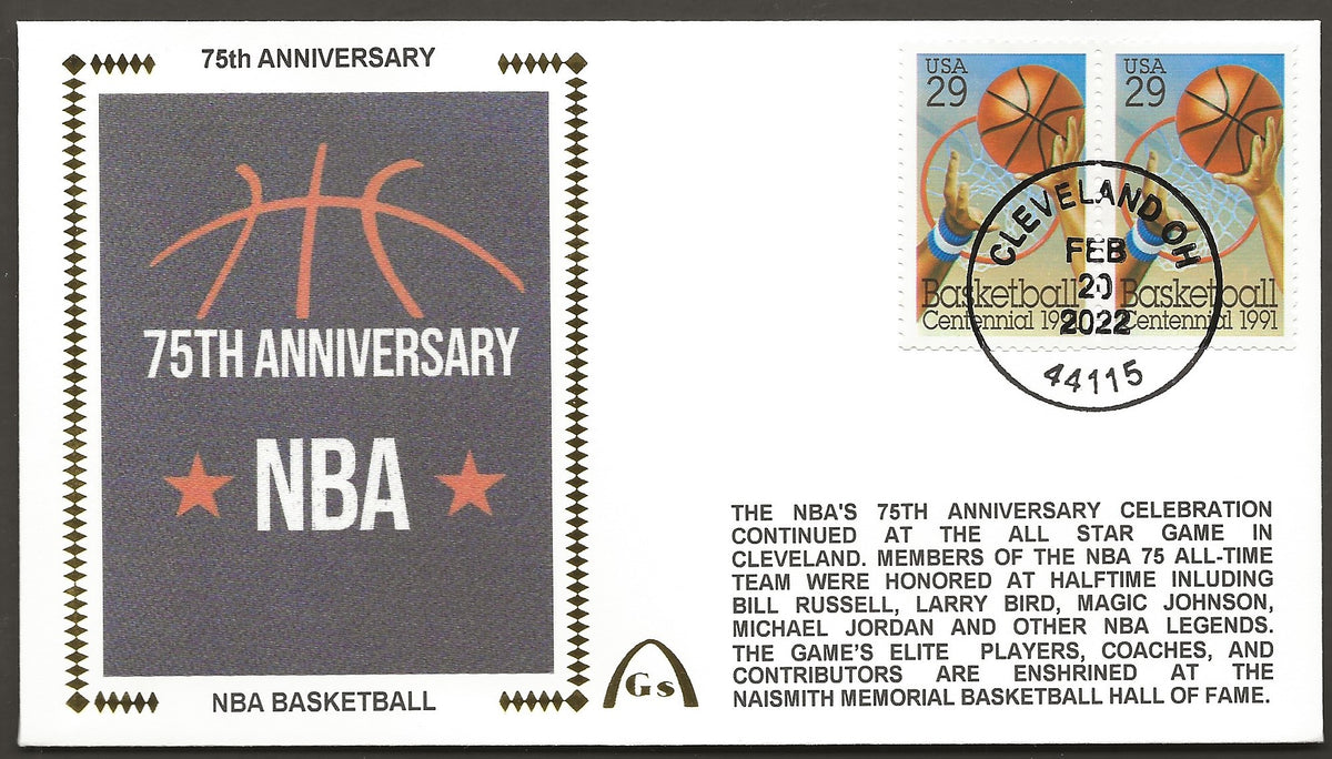 NBA 75th Anniversary UN-Signed Gateway Stamp Envelope – GatewayStamp.com