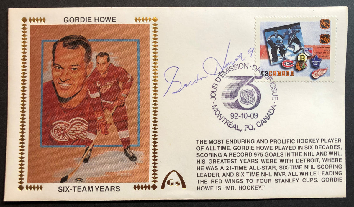 Gordie Howe JSA Autographed Canada Post First Day Of Issue - NHL 75th ...